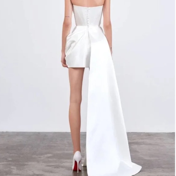 Alex Perry | Dresses | Alex Perry Bridal Blair Satin Minidress | Poshmark